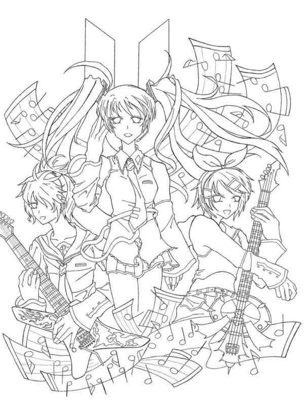 Vocaloid Coloring Pages