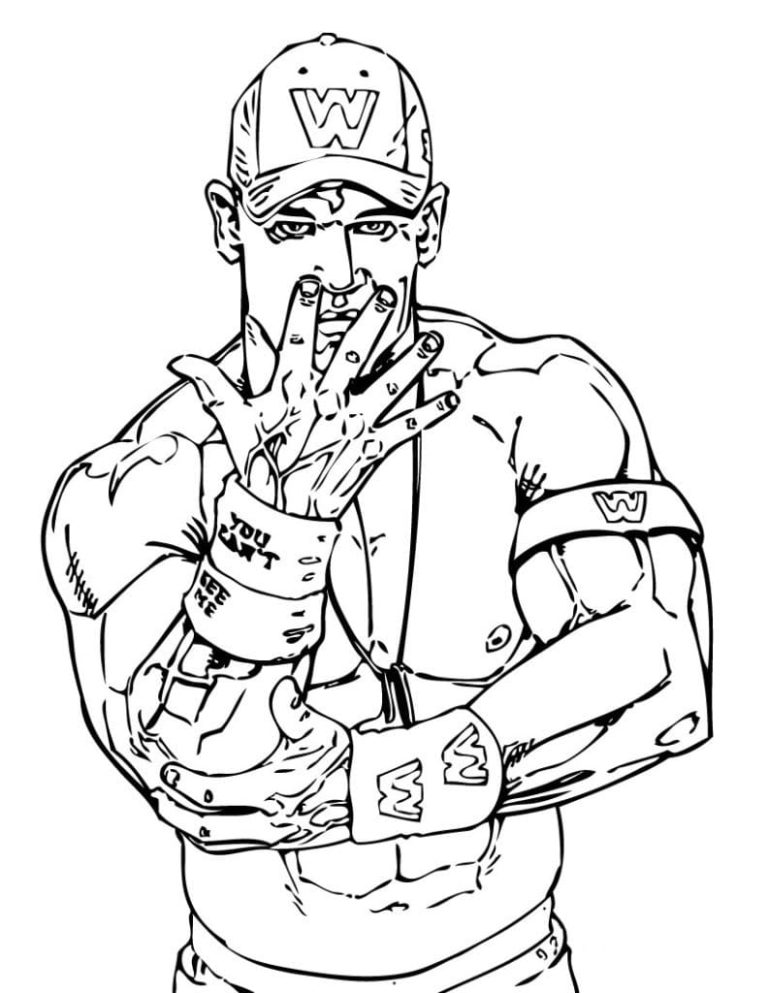 Coloriage WWE | 100 images de catcheurs - Imprimez gratuitement
