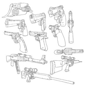 Weapon Coloring Pages