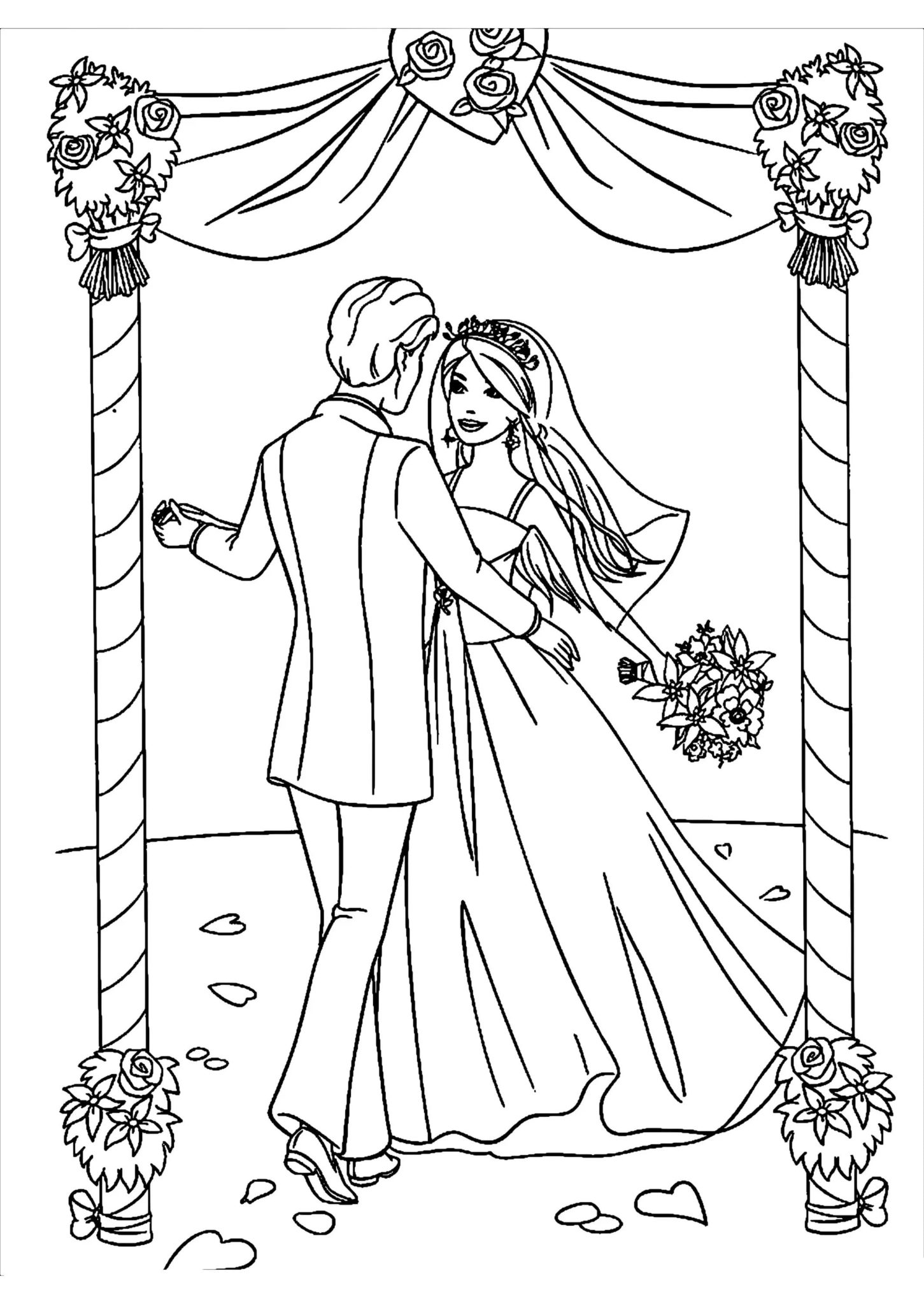 Disegni di Matrimonio da Colorare
