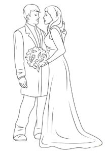 Disegni di Matrimonio da Colorare