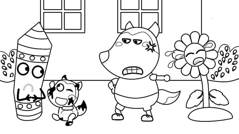Wolfoo Coloring Pages