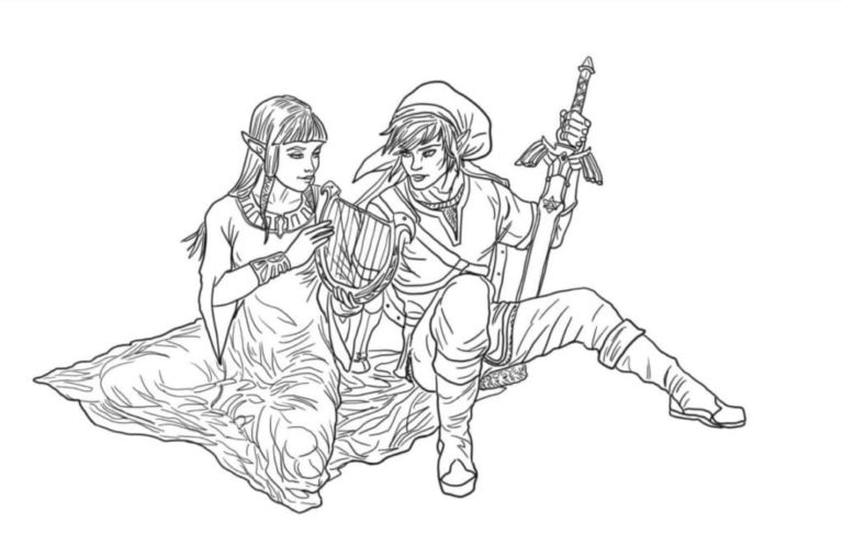 The Legend of Zelda coloring pages | 100 Pictures Free Printable