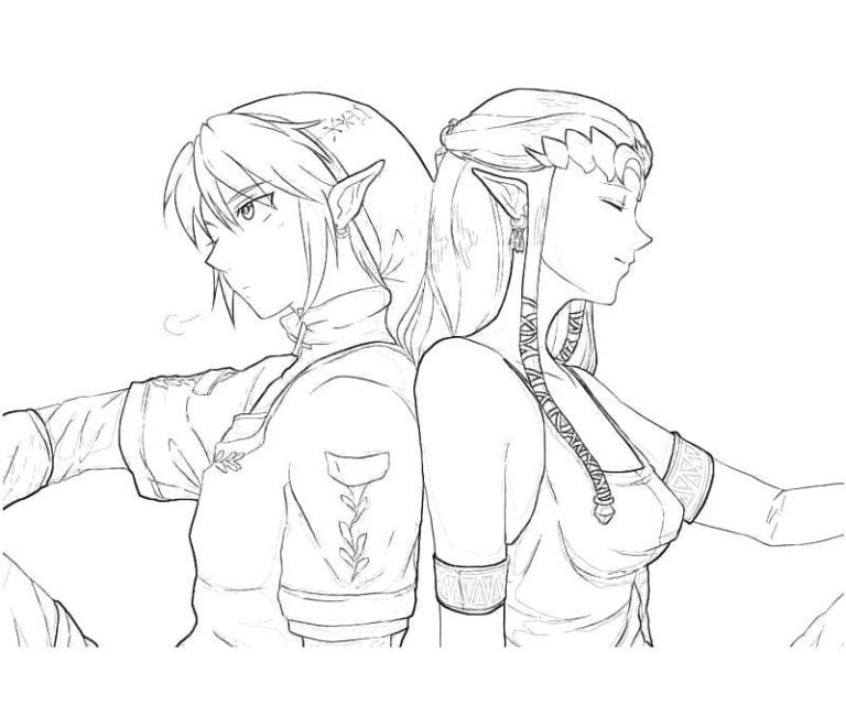 The Legend of Zelda coloring pages | 100 Pictures Free Printable