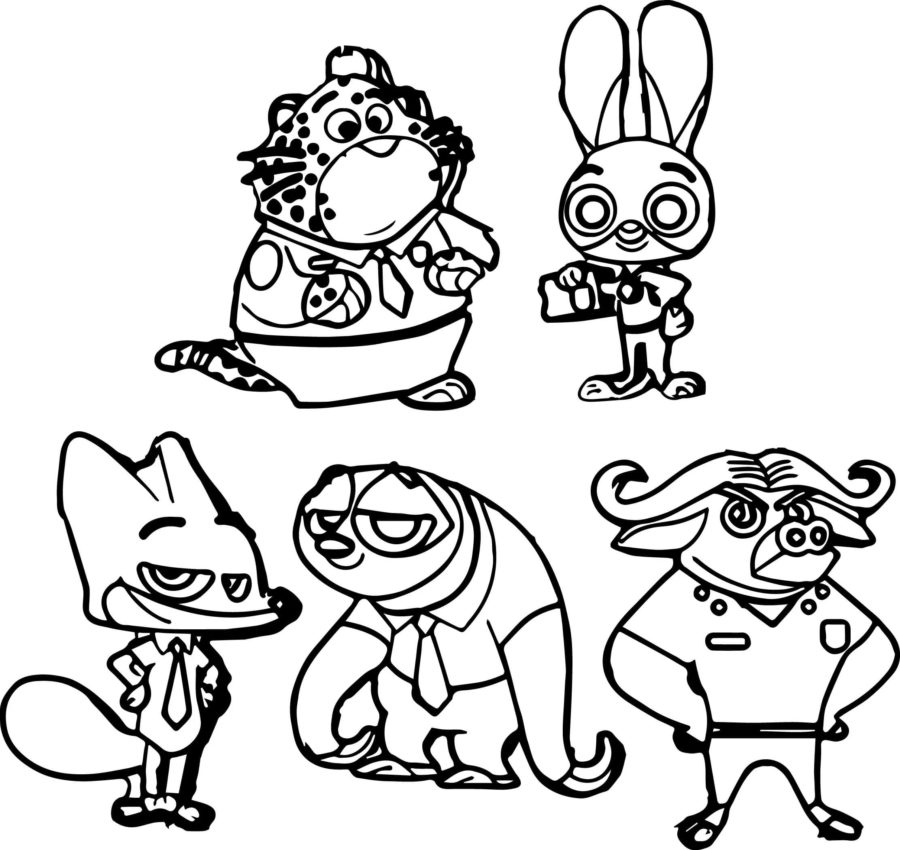 Zootopia Coloring Pages | 80 images Free Printable