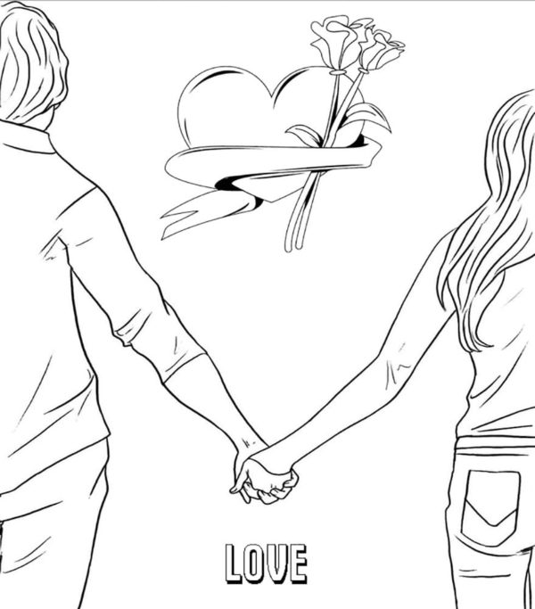 Couples Coloring Pages | 100 images Free Printable