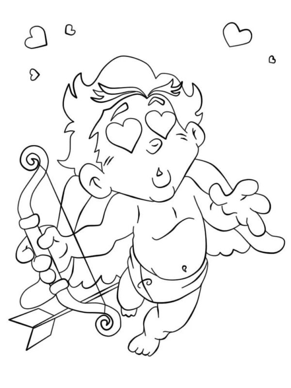 Dibujos de Cupido para colorear - 100 imágenes para imprimir gratis