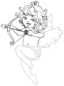 Cupid Coloring Pages | 100 images Free Printable