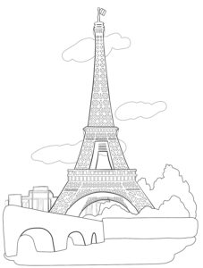 Eiffel Tower Coloring Pages | 60 Pictures Free Printable