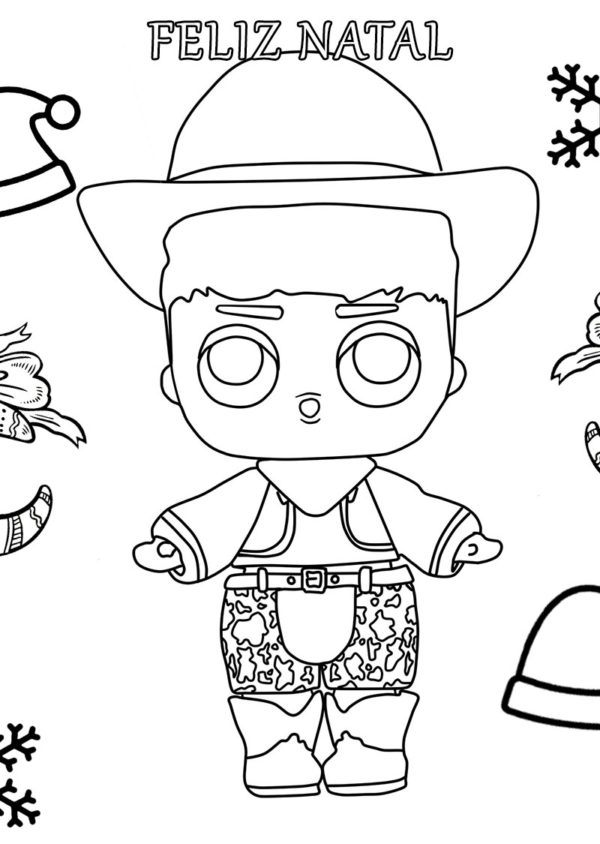 Desenhos de bonecos de Natal LOL para colorir - Imprima gratuitamente
