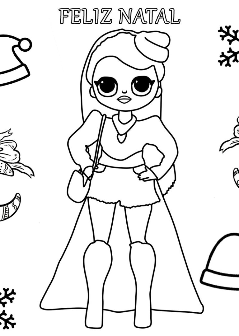 Desenhos de bonecos de Natal LOL para colorir - Imprima gratuitamente