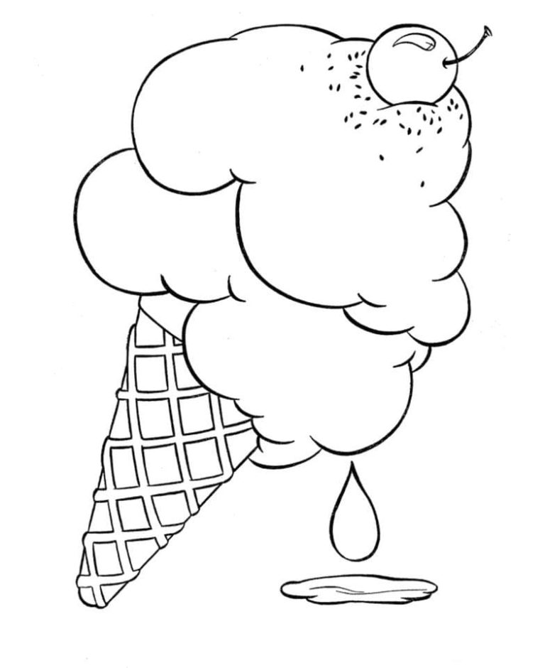 Disegni di Gelato da colorare - 100 immagini per la stampa gratuita