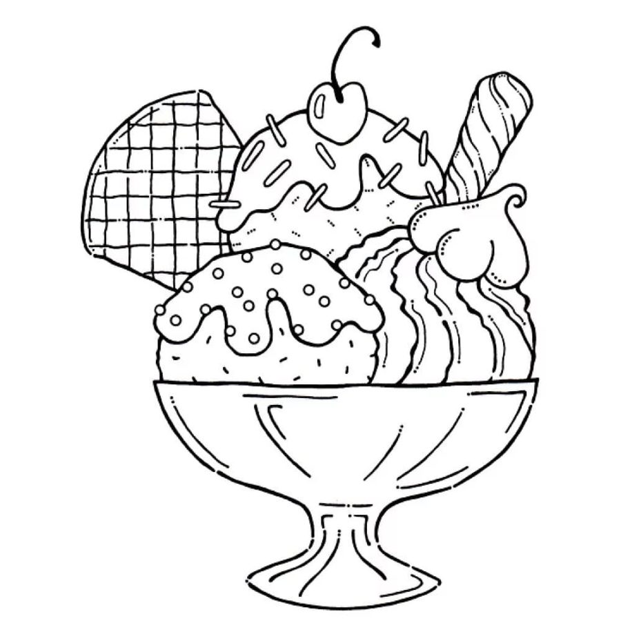 Disegni di Gelato da colorare - 100 immagini per la stampa gratuita