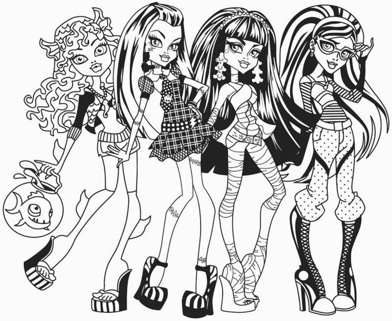 Monster High Coloring Pages | 100 images Free Printable
