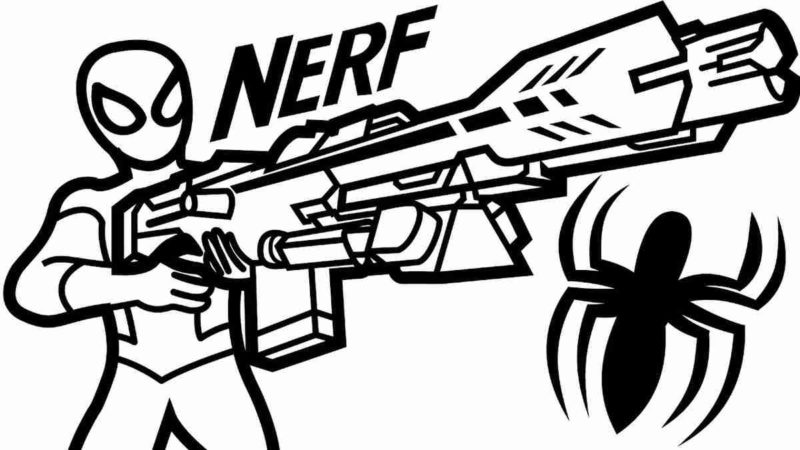 Nerf Gun Coloring Pages | 40 New images Free Printable