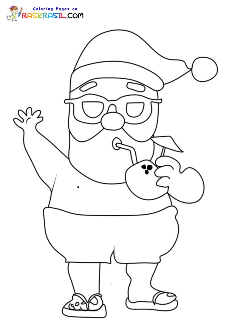 Christmas In July Coloring Pages