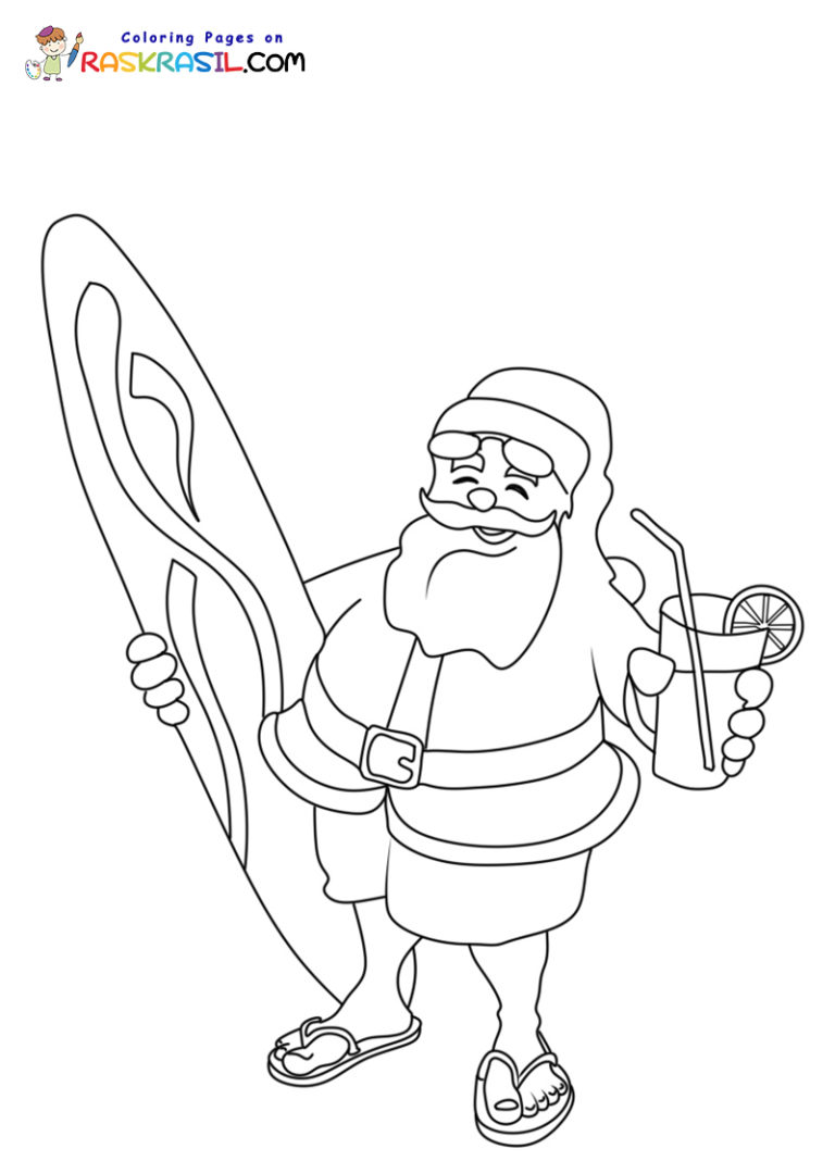 Christmas In July Coloring Pages