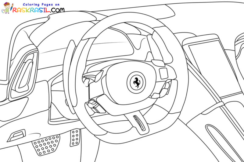 Disegni di Ferrari da colorare