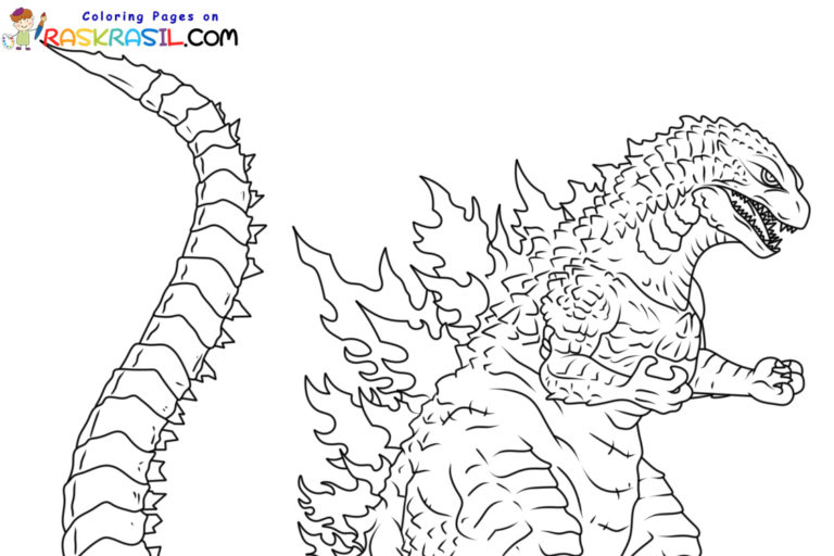 Ausmalbilder Godzilla | Kostenlos Malvorlagen zum Ausdrucken