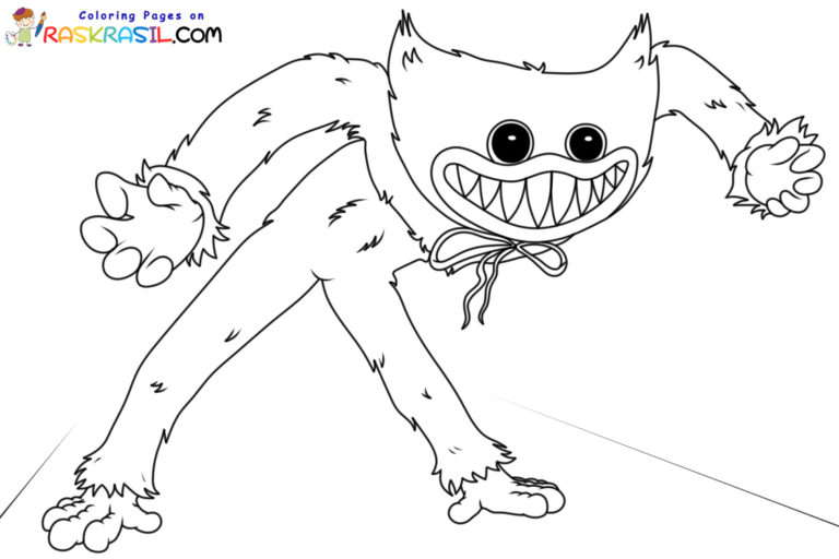 Huggy Wuggy Kleurplaat