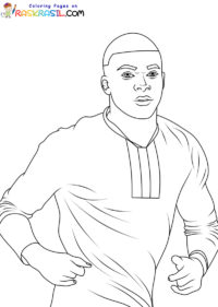 Kylian Mbappé Coloring Pages
