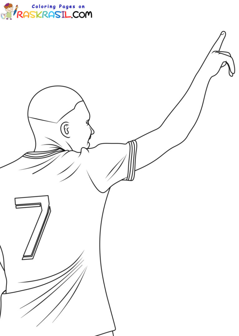 Kylian Mbappé Coloring Pages