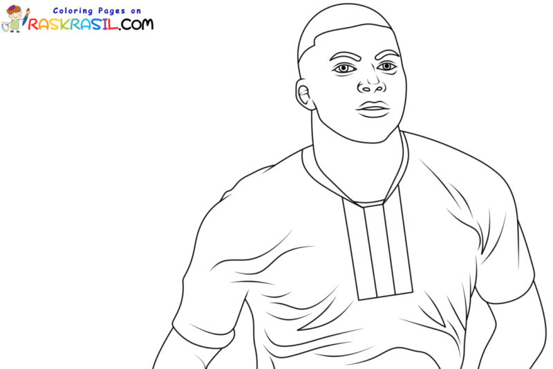 Ausmalbilder Kylian Mbappé | Malvorlagen auf Raskrasil.com
