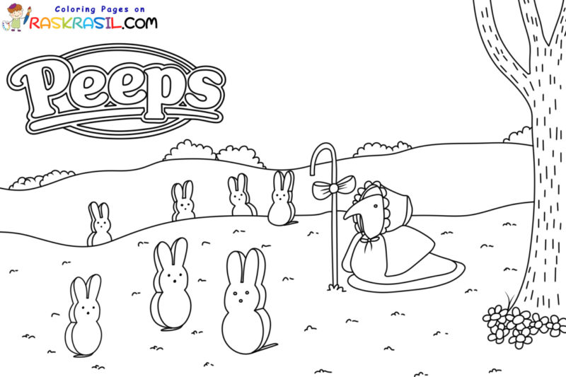 Peeps Coloring Pages