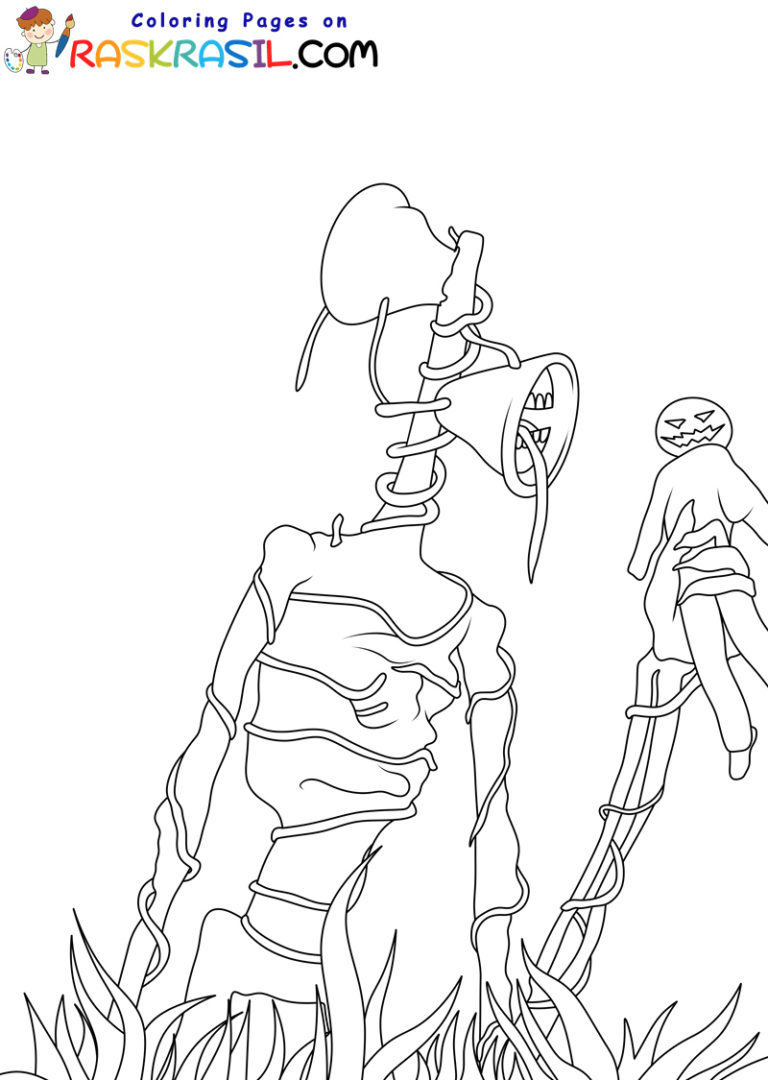 Siren Head Coloring Pages