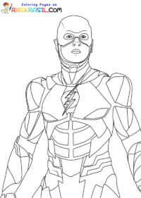 Desenhos de Flash para Colorir
