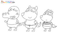 Wolfoo Coloring Pages