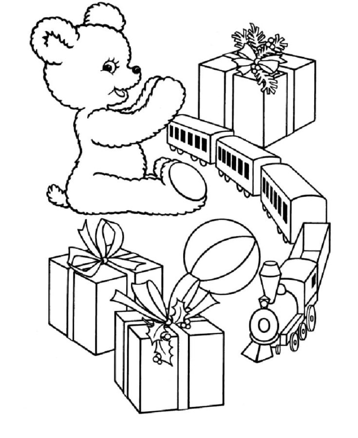Dibujos de Regalos de Navidad para Colorear