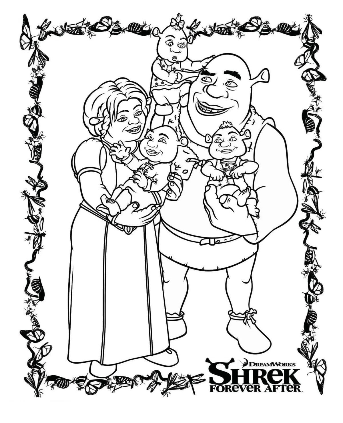 Disegni di Shrek da colorare - 100 immagini per la stampa gratuita