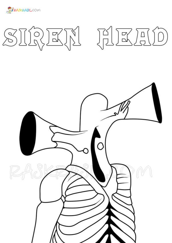 Siren Head Coloring Pages