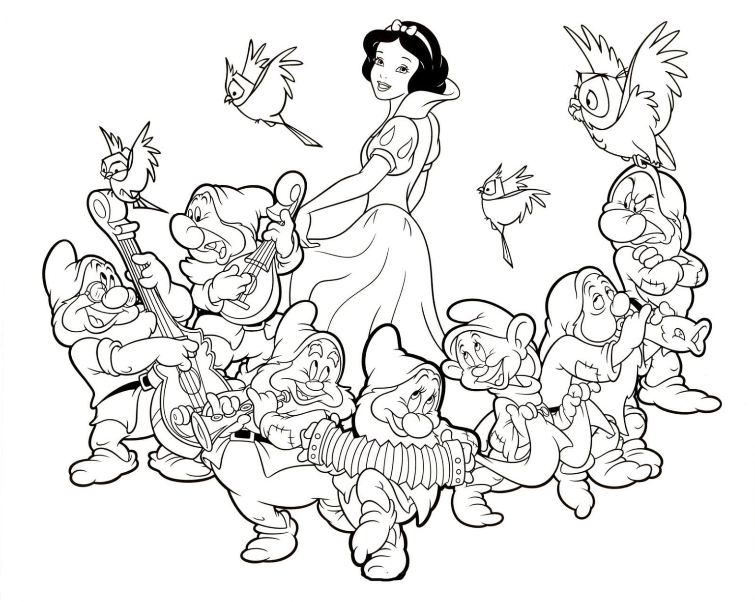 Snow White Coloring Pages | 100 Pictures Free Printable