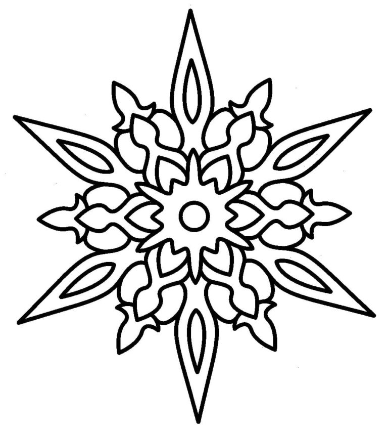 Snøfnugg Fargeleggingsark