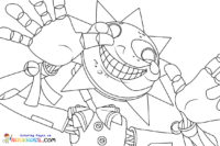 Sundrop FNAF Coloring Pages
