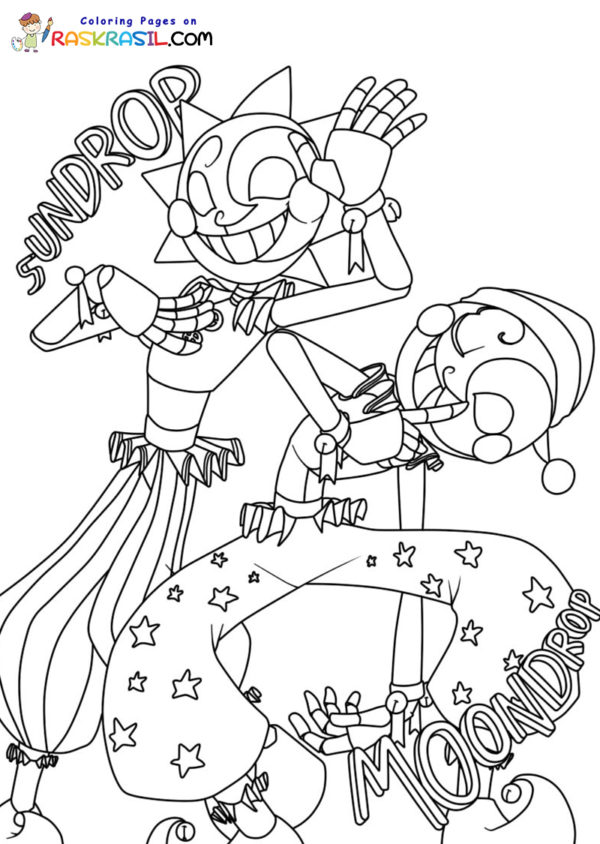 Sundrop FNAF Coloring Pages