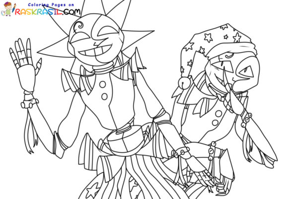 Sundrop FNAF Coloring Pages