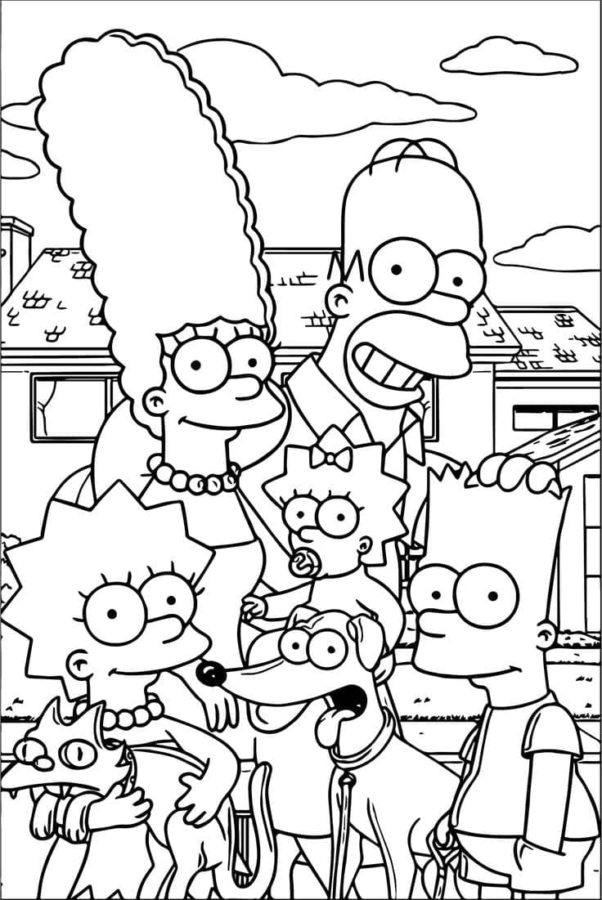 The Simpsons Coloring Pages | 100 images Free Printable