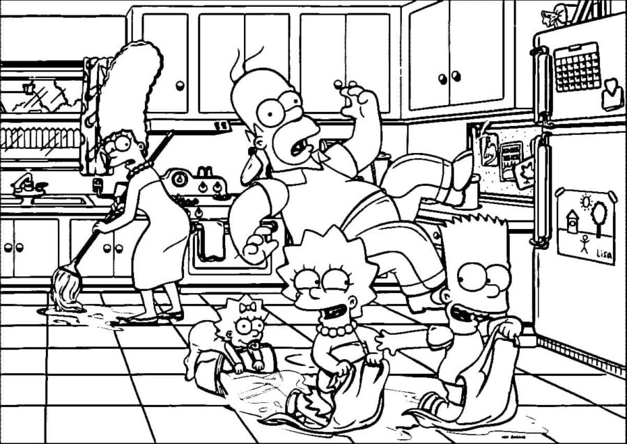 The Simpsons Coloring Pages | 100 images Free Printable