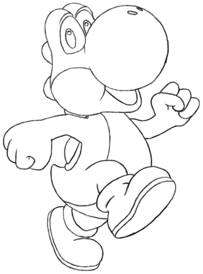 Dibujos de Yoshi para colorear - 50 imágenes gratis para imprimir