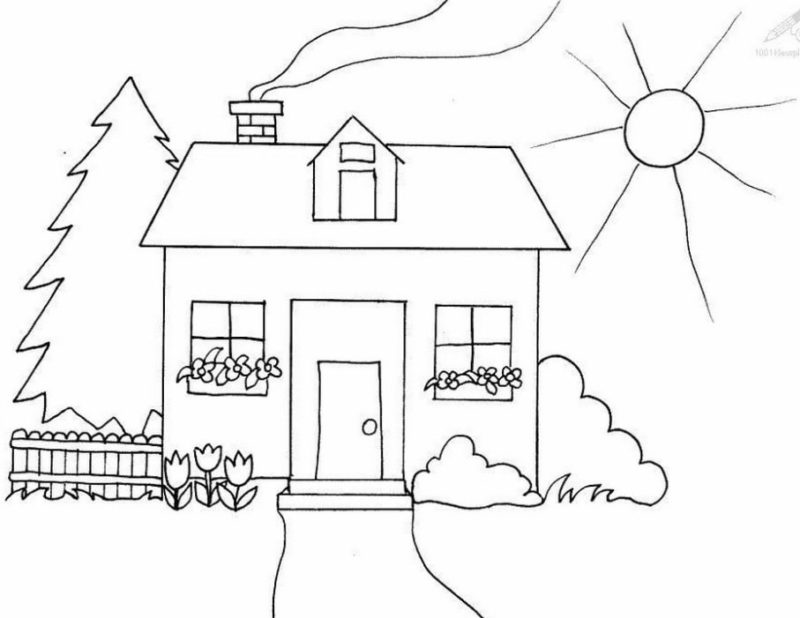 Coloriage Maison à imprimer