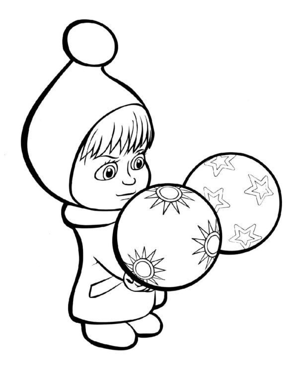 Coloriage Masha et Michka. 80 images imprimables gratuites