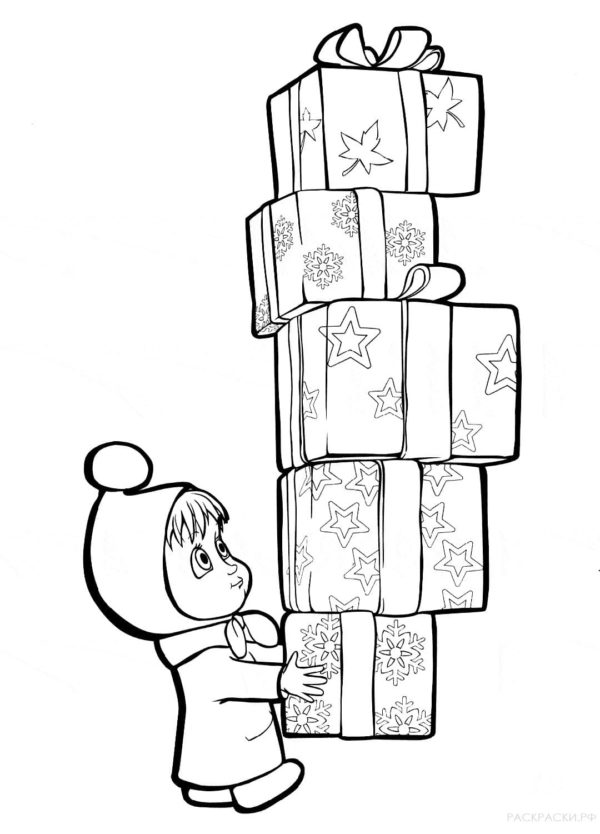 Coloriage Masha et Michka. 80 images imprimables gratuites