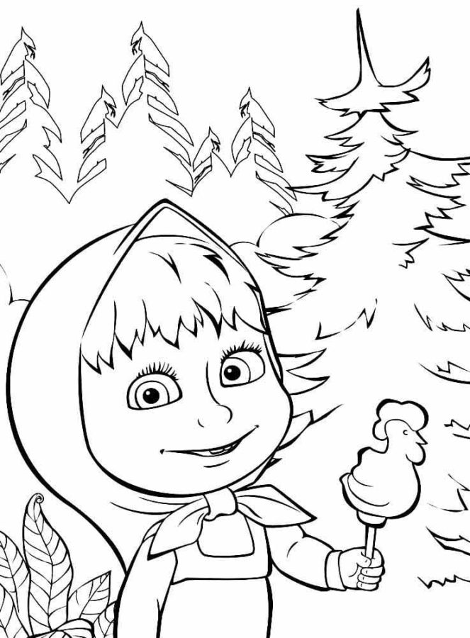 Coloriage Masha et Michka. 80 images imprimables gratuites