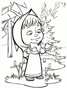 Coloriage Masha et Michka. 80 images imprimables gratuites