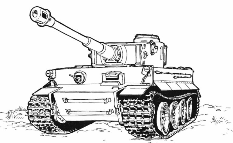 Desenhos de Tanques para Colorir