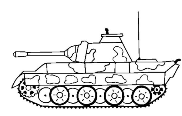 Ausmalbilder Panzer | Kostenlos Malvorlagen zum Ausdrucken