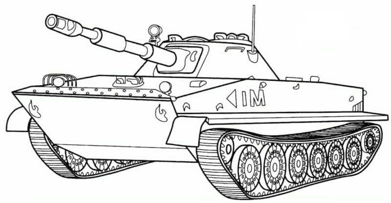 Desenhos de Tanques para Colorir
